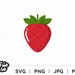 Fraise Svg, Svg de fruits, fraise Png, Svg, Png, fichiers Svg pour ...