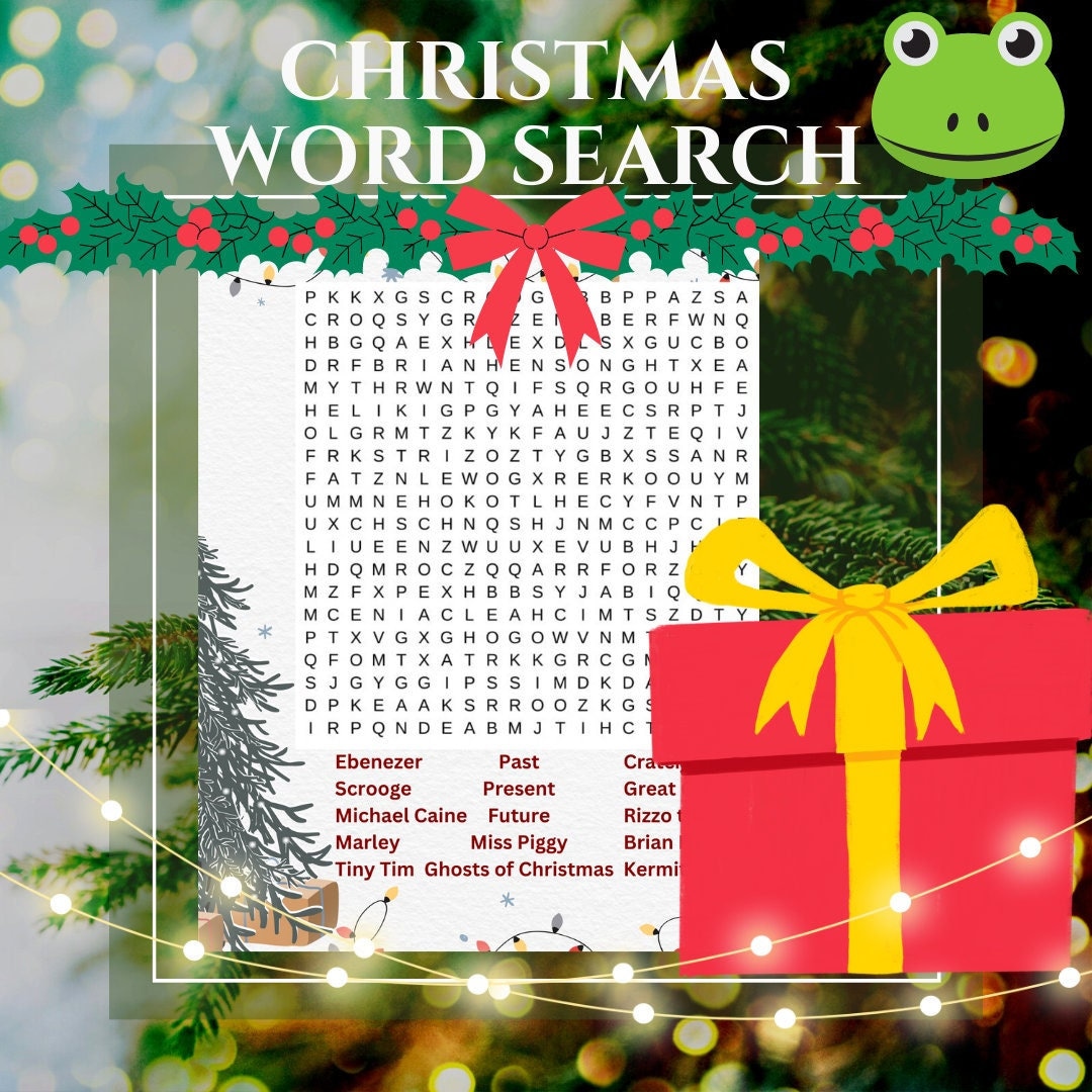 Christmas Season Fun Word Search Fun for Kids Christmas - Etsy
