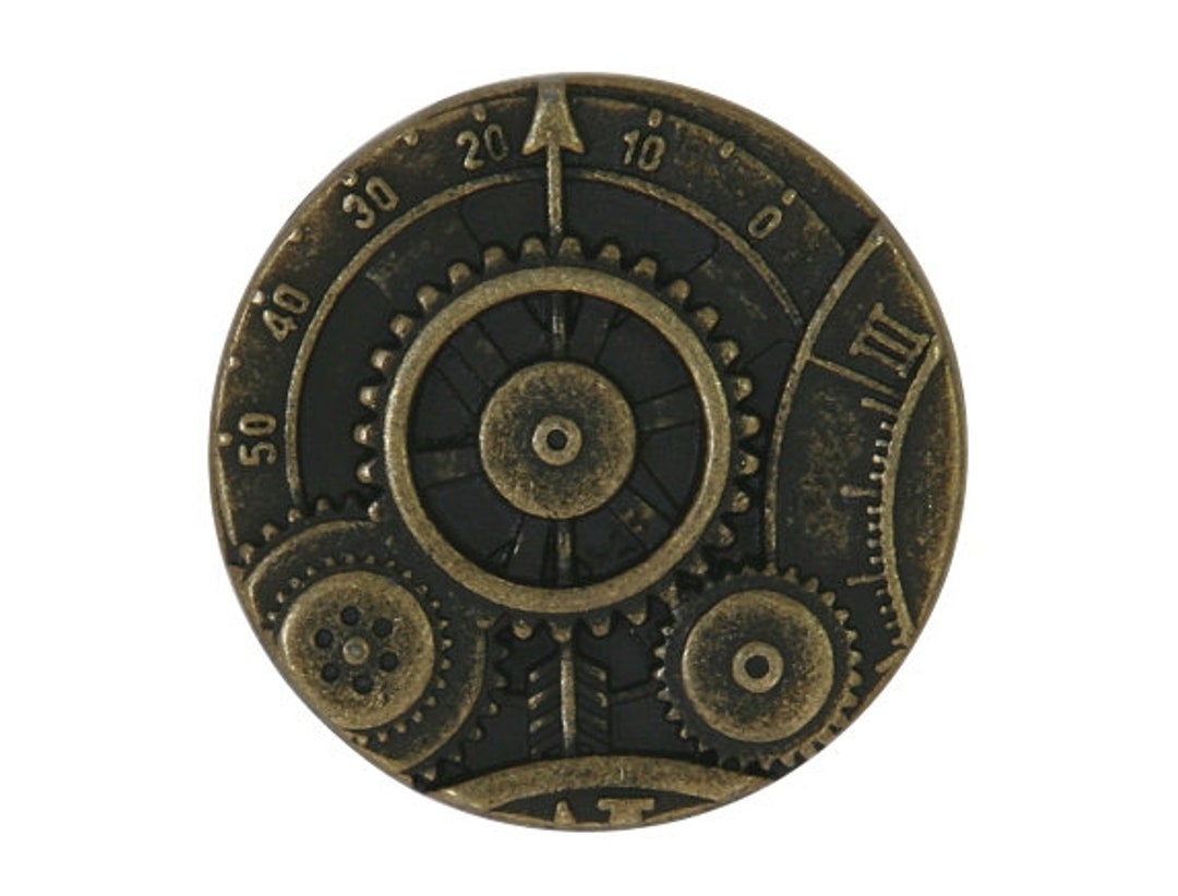 Set of 3 Steampunk Mechanism 7/8 Inch 23 Mm Metal Button - Etsy