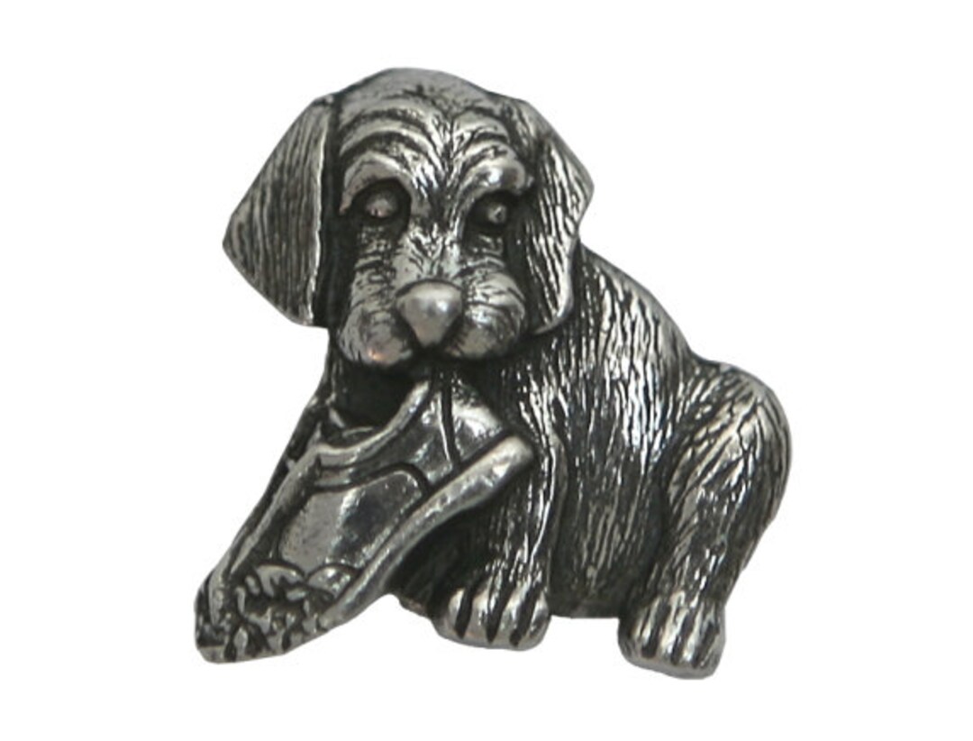 Rascal Puppy Metal Button 3/4 Inch 19 Mm Antique Silver Color Shank ...