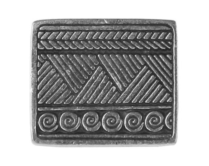 African Weave Metal Button 13/16 Inch 21 Mm Antique Silver Color Shank ...