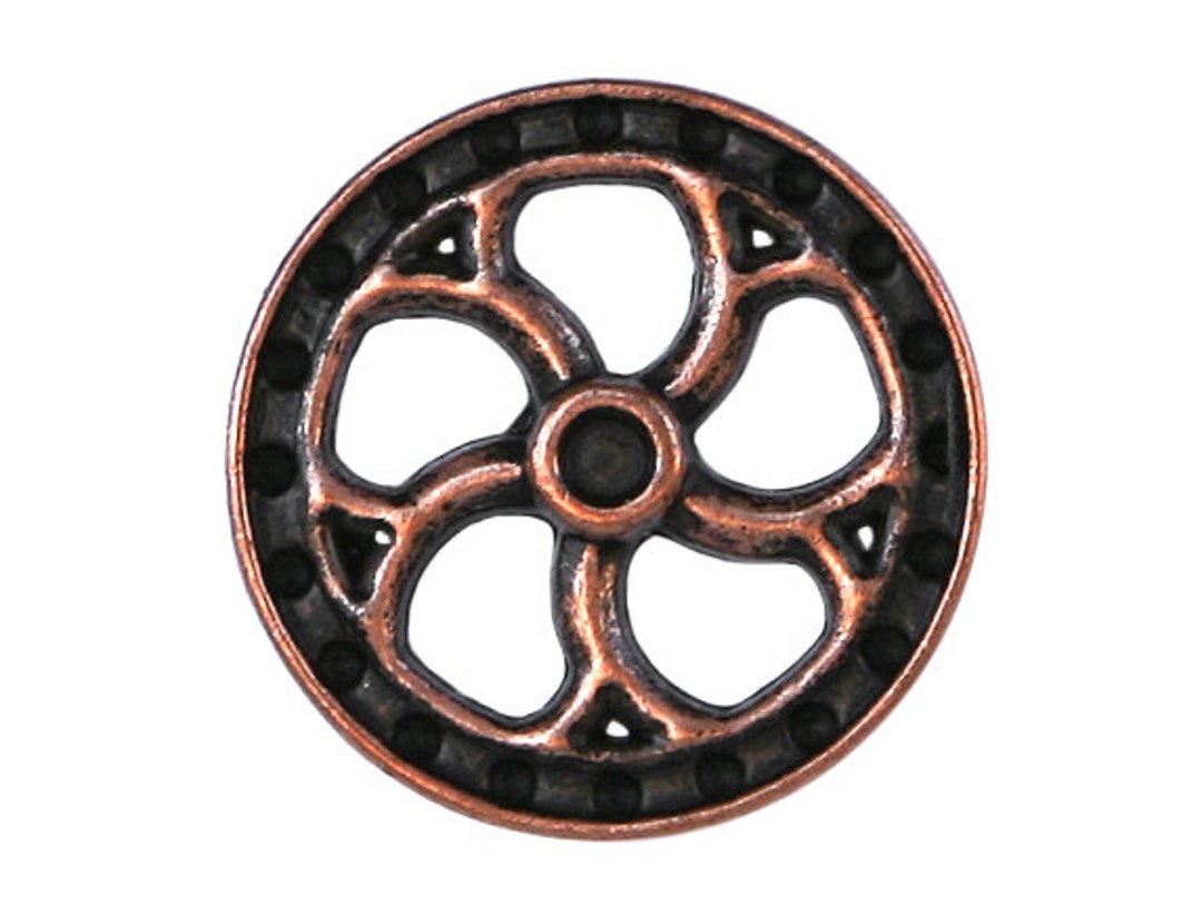Set of 3 Steampunk Flywheel 7/8 Inch 22 Mm Metal Buttons Antique Copper ...