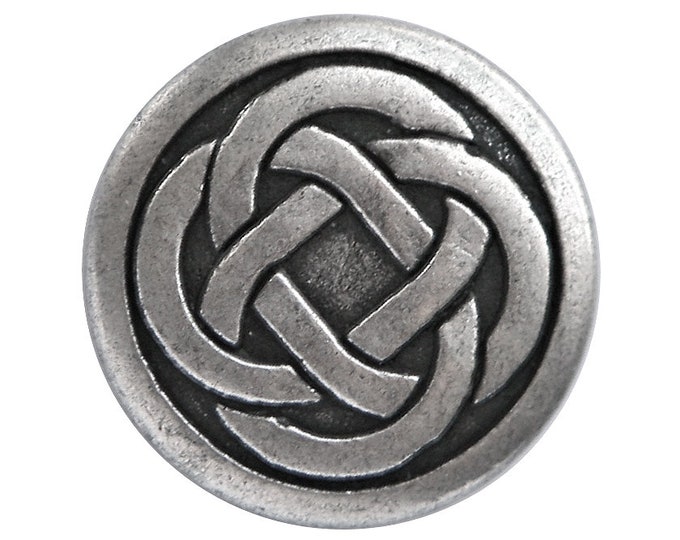 Set of 3 Celtic Knot 3/4 Inch 19 Mm Metal Buttons Antique Silver Color ...