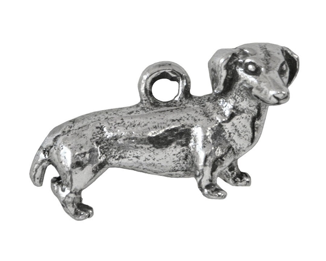 Dachshund Dog Pewter Metal Charm 1 Inch 25 Mm by Green Girl Studios - Etsy