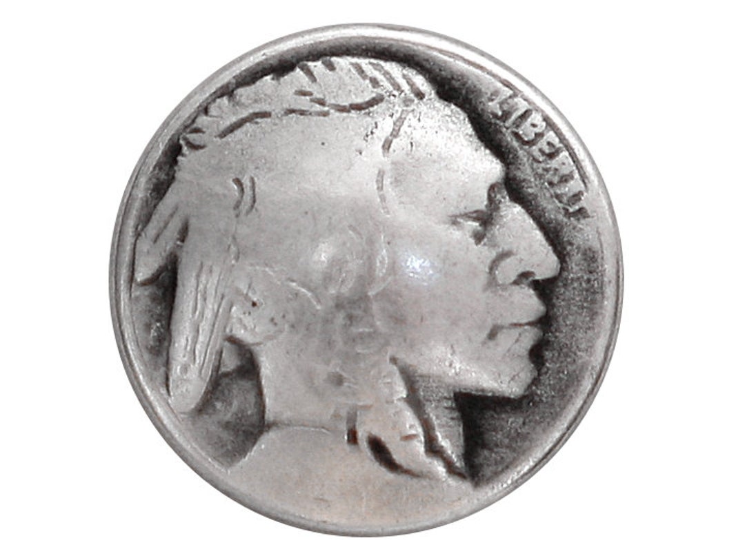 Set of 25 Indian Head 5/8 Inch 15 Mm Metal Buttons Antique - Etsy