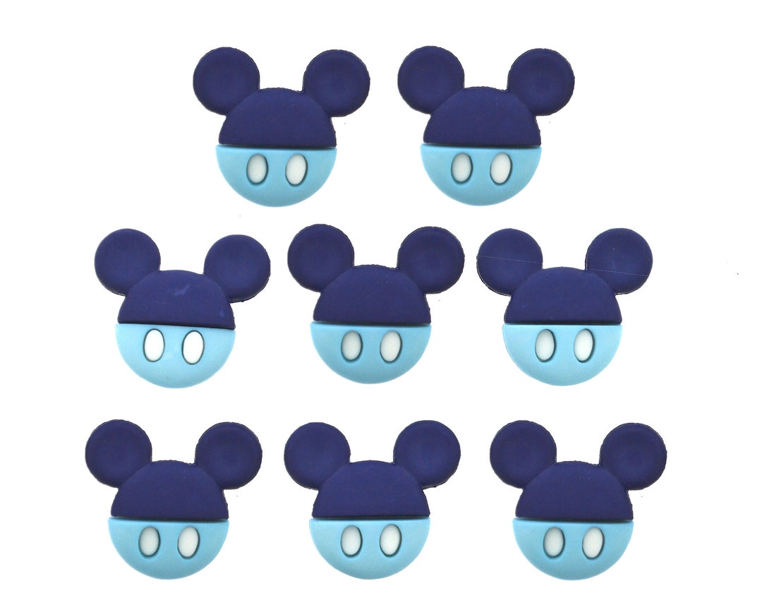 Disney Baby Mickey Ears Blue Set of 8 Buttons Novelty Embellishments ...