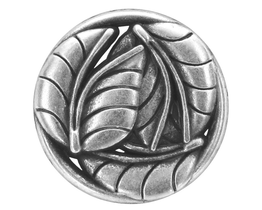 Set of 12 Leaves 7/8 Inch 23 Mm Metal Buttons Antique Silver - Etsy