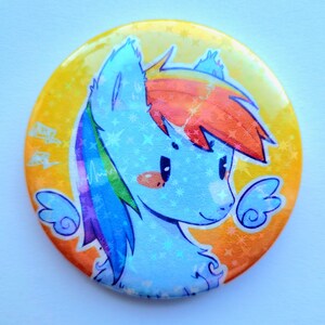 My Little Pony "mane 6" Holographic Pins - Etsy