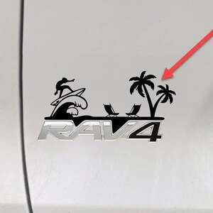 Toyota Rav4 Badge Decal - Beach Wave - Etsy