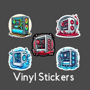 Liquid Cooled PC Stickers 5 Pack - Etsy