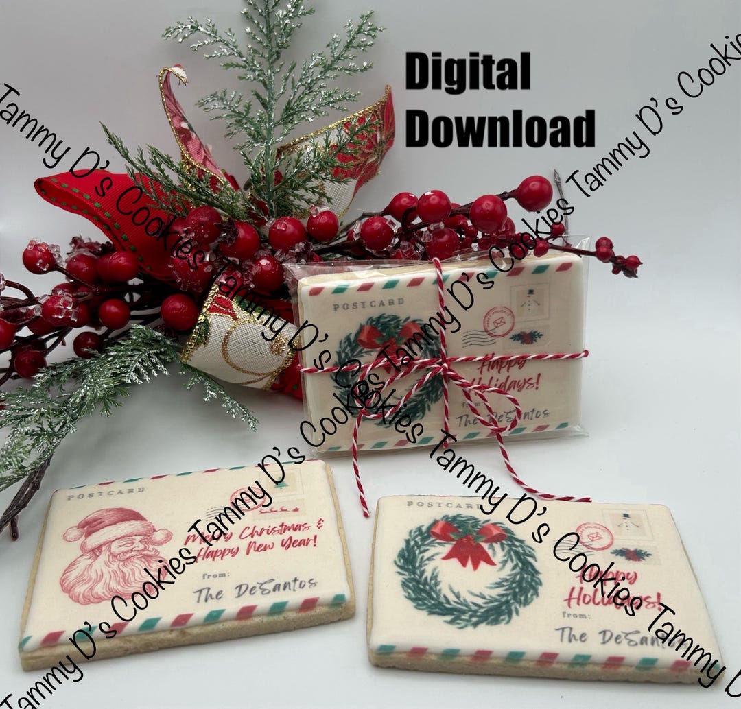 Holiday Postcard Cookie Images - Etsy