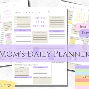 Mom Planner, Daily Planner for Mom, Stay at Home Mom, Mommy Planner ...