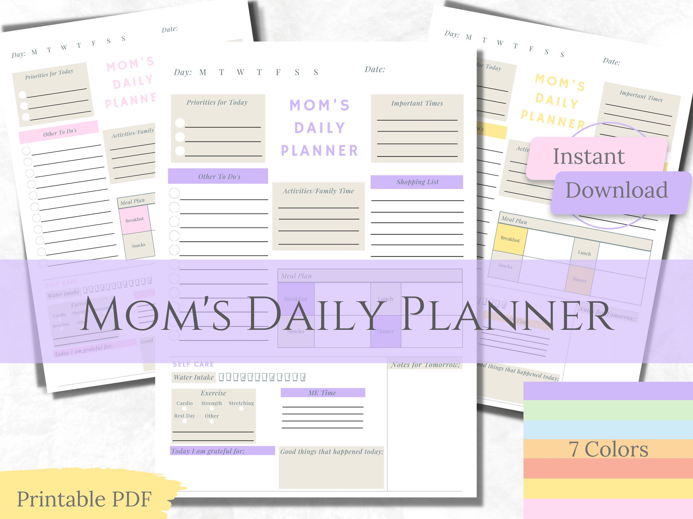 Mom Planner, Daily Planner for Mom, Stay at Home Mom, Mommy Planner ...