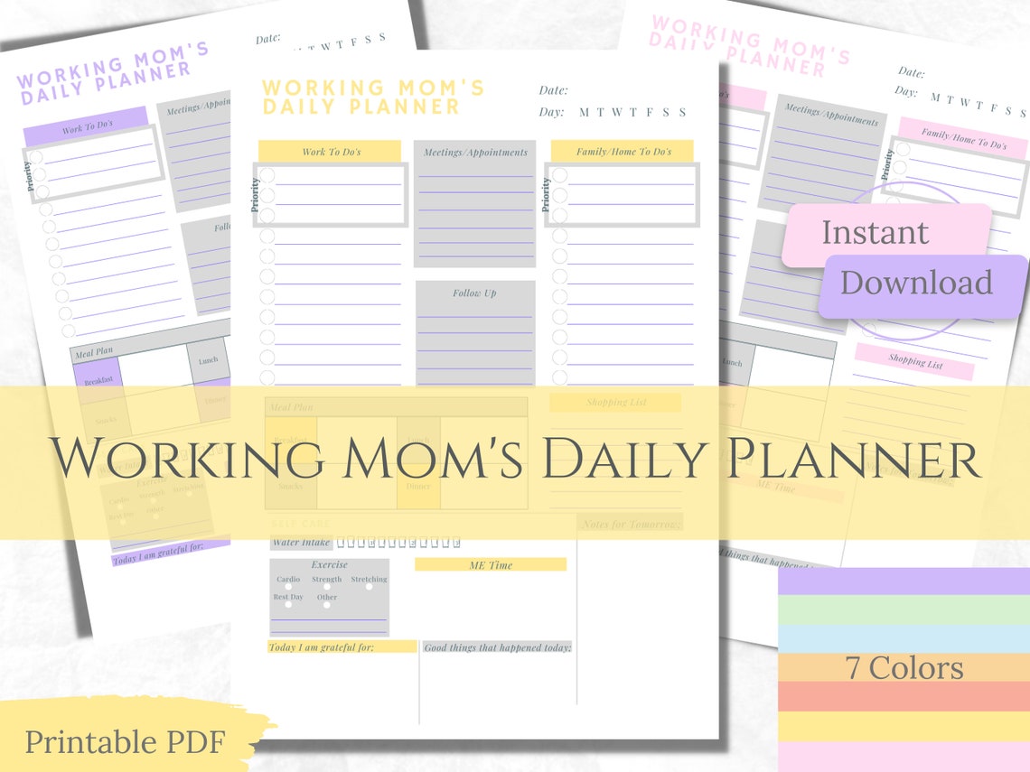 Working Mom Planner, Work Planner, Mom Planner, Busy Mom, Mom Organizer ...