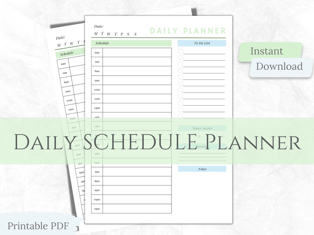Daily Schedule, Daily Planner, Daily Routine, Daily Agenda, to Do List ...