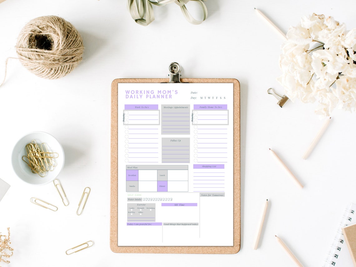 Working Mom Planner, Work Planner, Mom Planner, Busy Mom, Mom Organizer ...