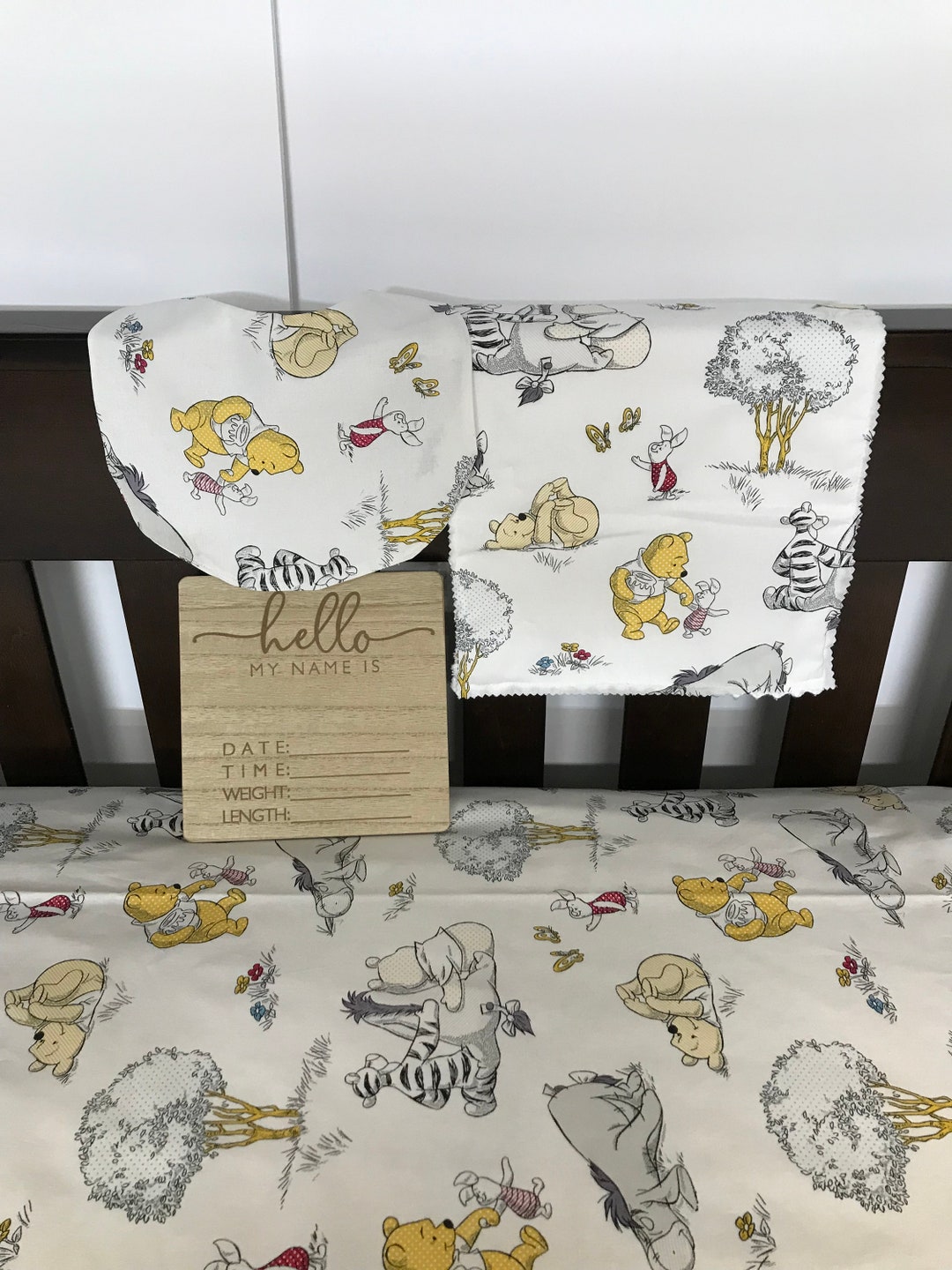 Boho Winnie the Pooh Crib Set, Baby Shower Gift - Etsy