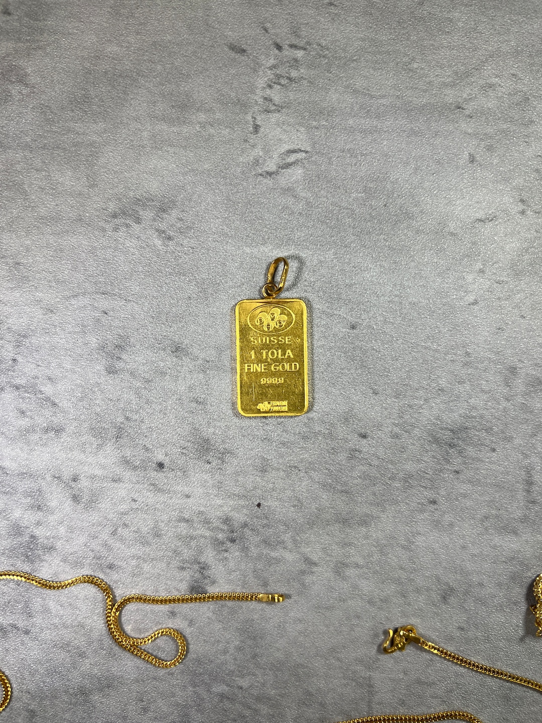 Pure Gold Bar Pendant - 24ct - Etsy
