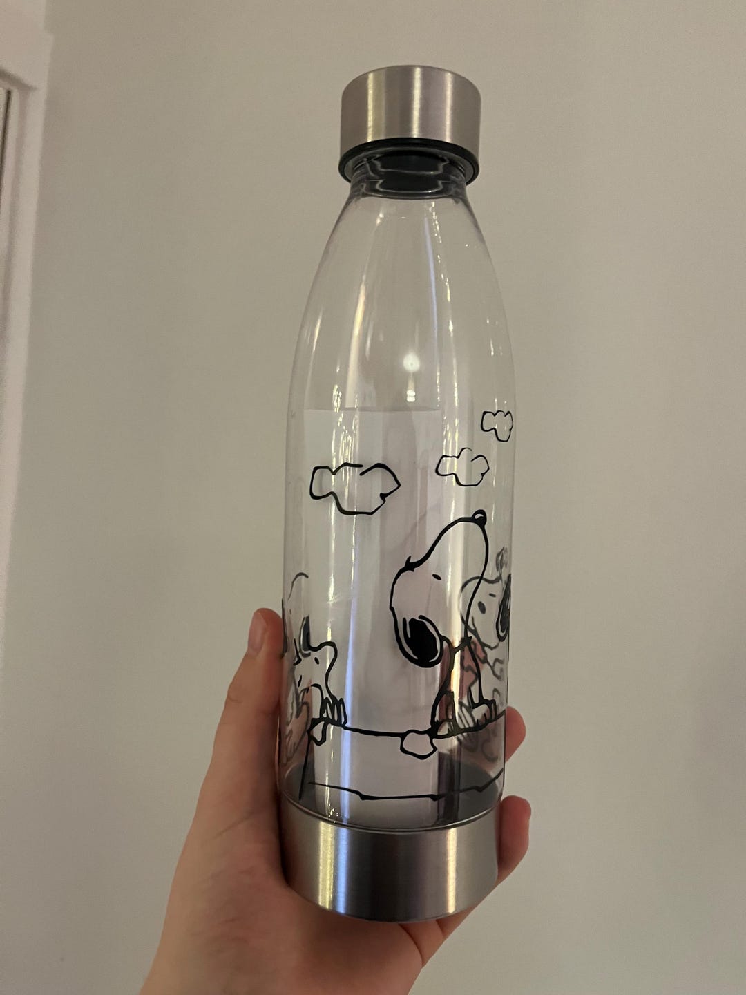 Snoopy Reusable Water Bottle | Clear | 500ml Eco Water Bottle | Snoopy ...