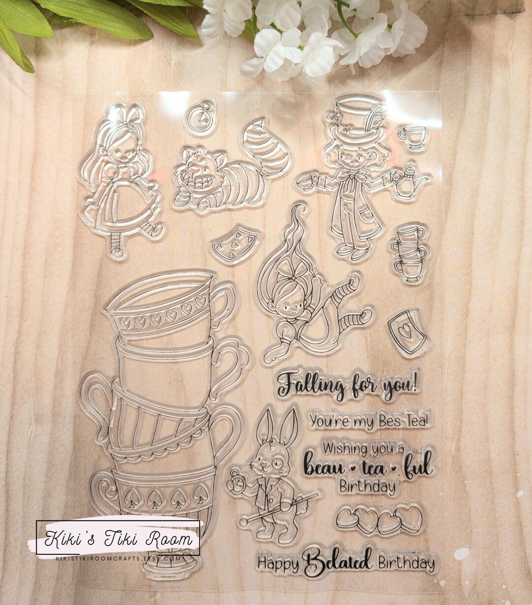 ALICE SET # 35 Decorative Stamp Set/ for Scrapbooks/ Cards /planners ...