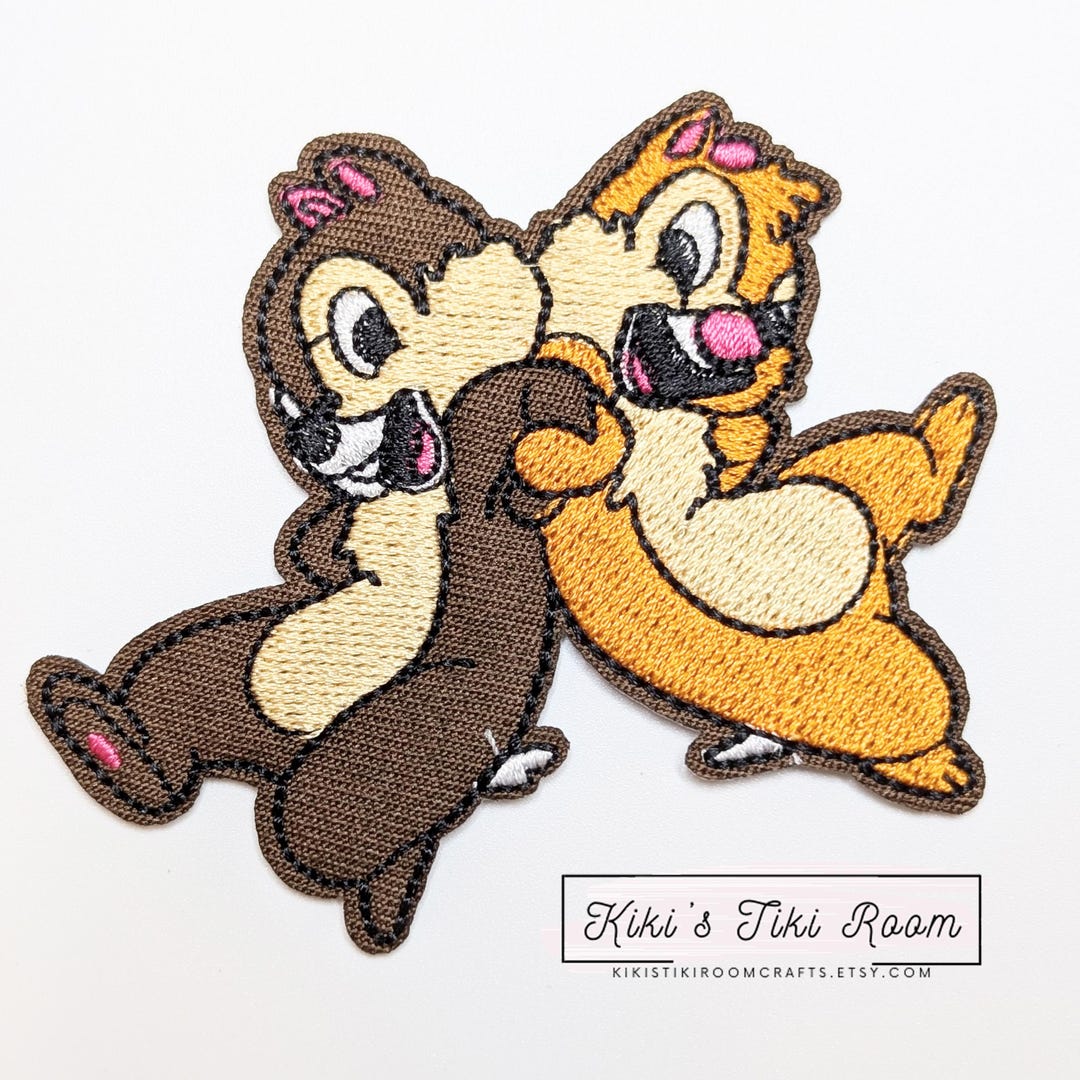 CHIP 'n' DALE Embroidered Iron on Patches/ Sew on Patch/for Scrapbooks ...