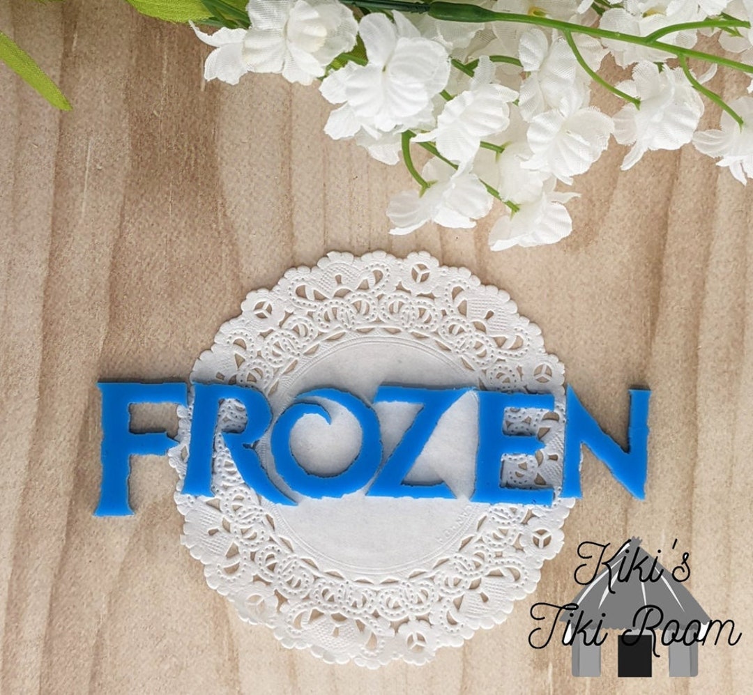 FROZEN BLUE Acrylic Word Embellishment/ for Scrapbooks / Cards ...