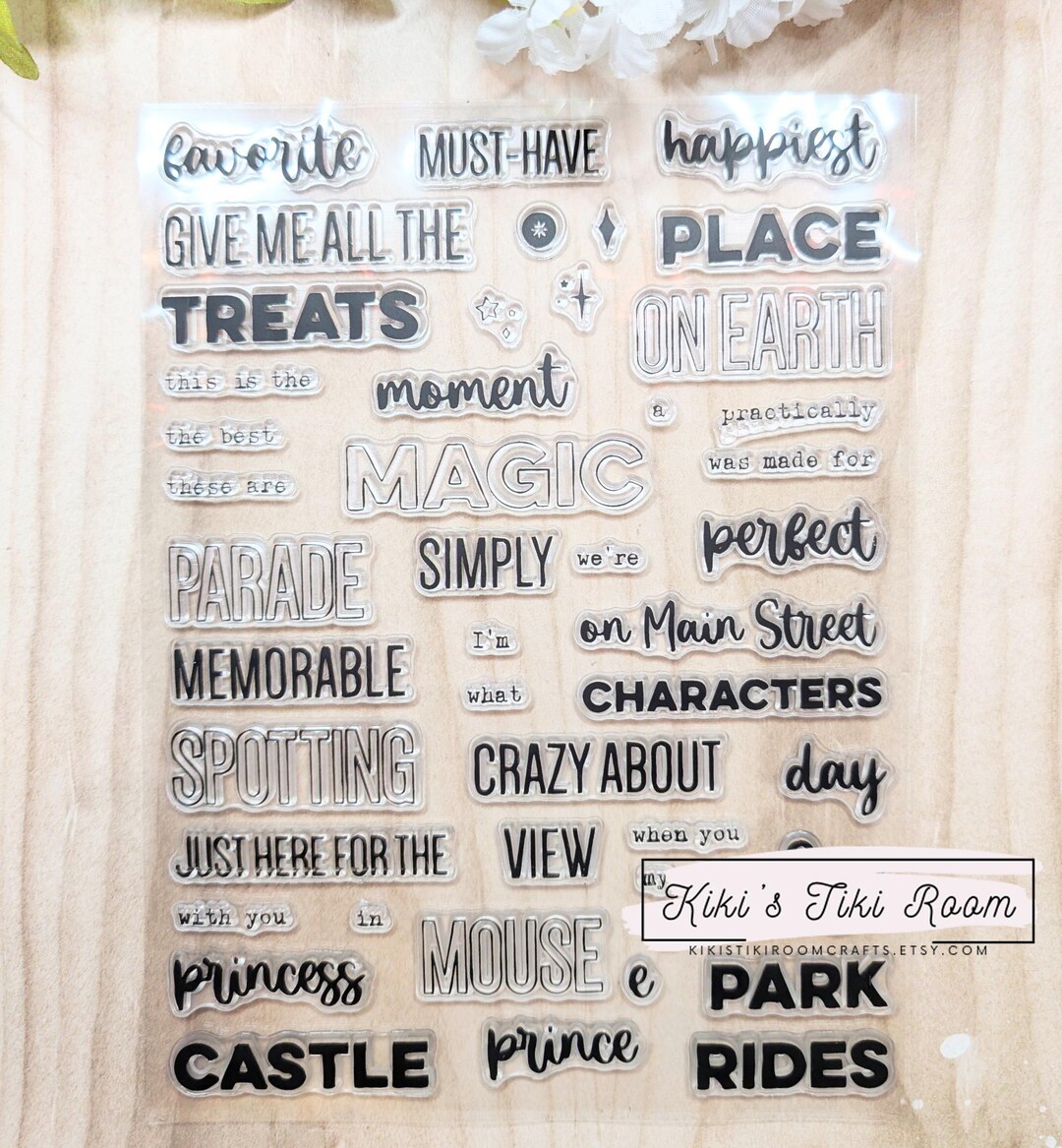 WORDS SET # 36 Decorative Stamp Set/ for Scrapbooks/ Cards /planners ...