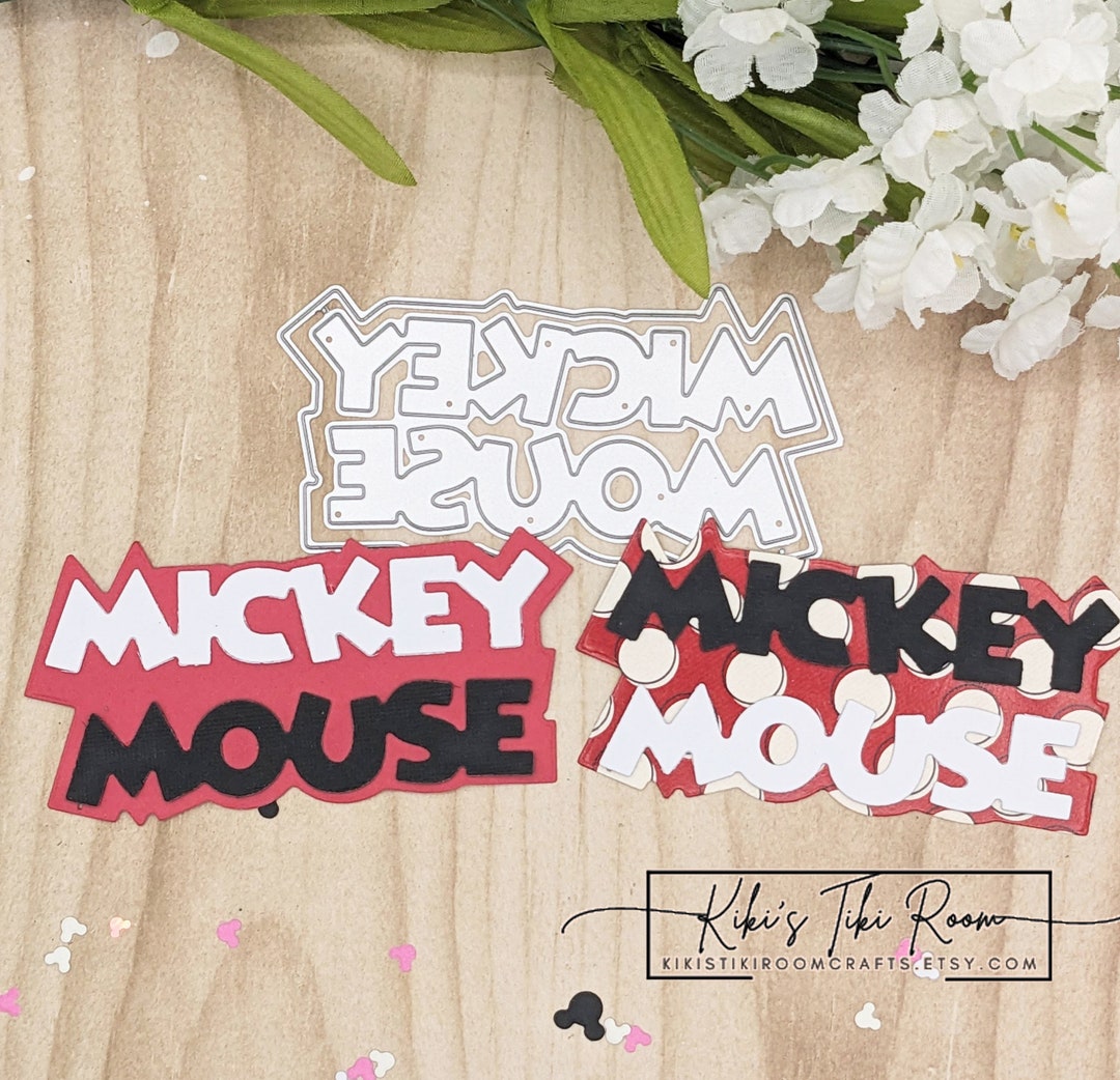 LARGE MICKEY Mouse Title Metal Cutting Dies / for Scrapbooks / Cards ...