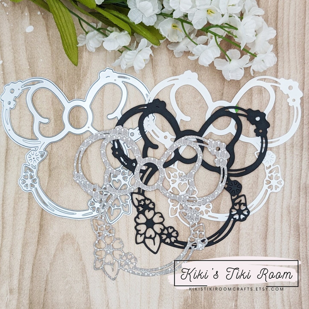 MINNIE FLOWER Mouse Head Metal Cutting Die / for Scrapbooks / Cards ...