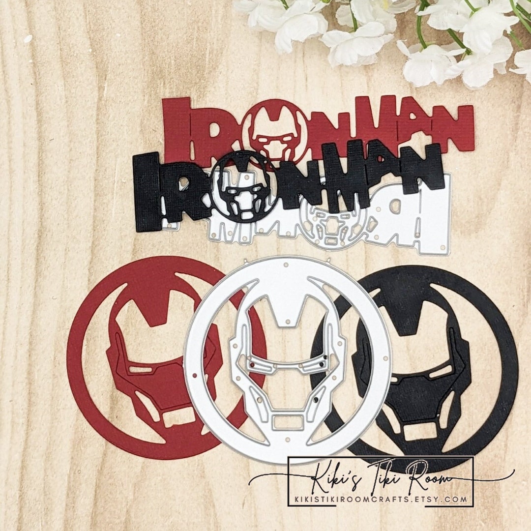 IRON MAN Title Metal Cutting Die Set / for Scrapbooks / Cards/ Journals ...