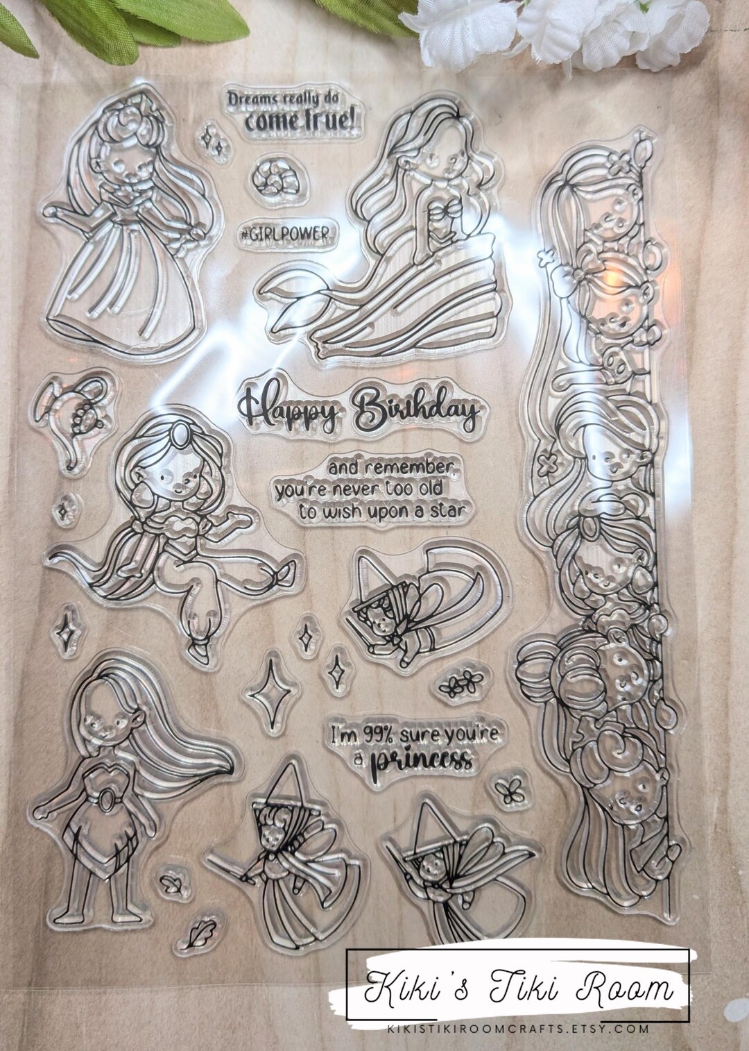 PRINCESS SET # 38 Decorative Stamp Set/ for Scrapbooks/ Cards /planners ...