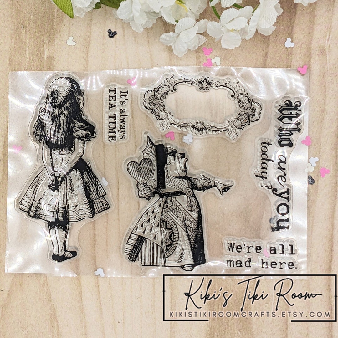 ALICE in WONDERLAND #21 Decorative Stamp Set/ for Scrapbooks/ Cards ...
