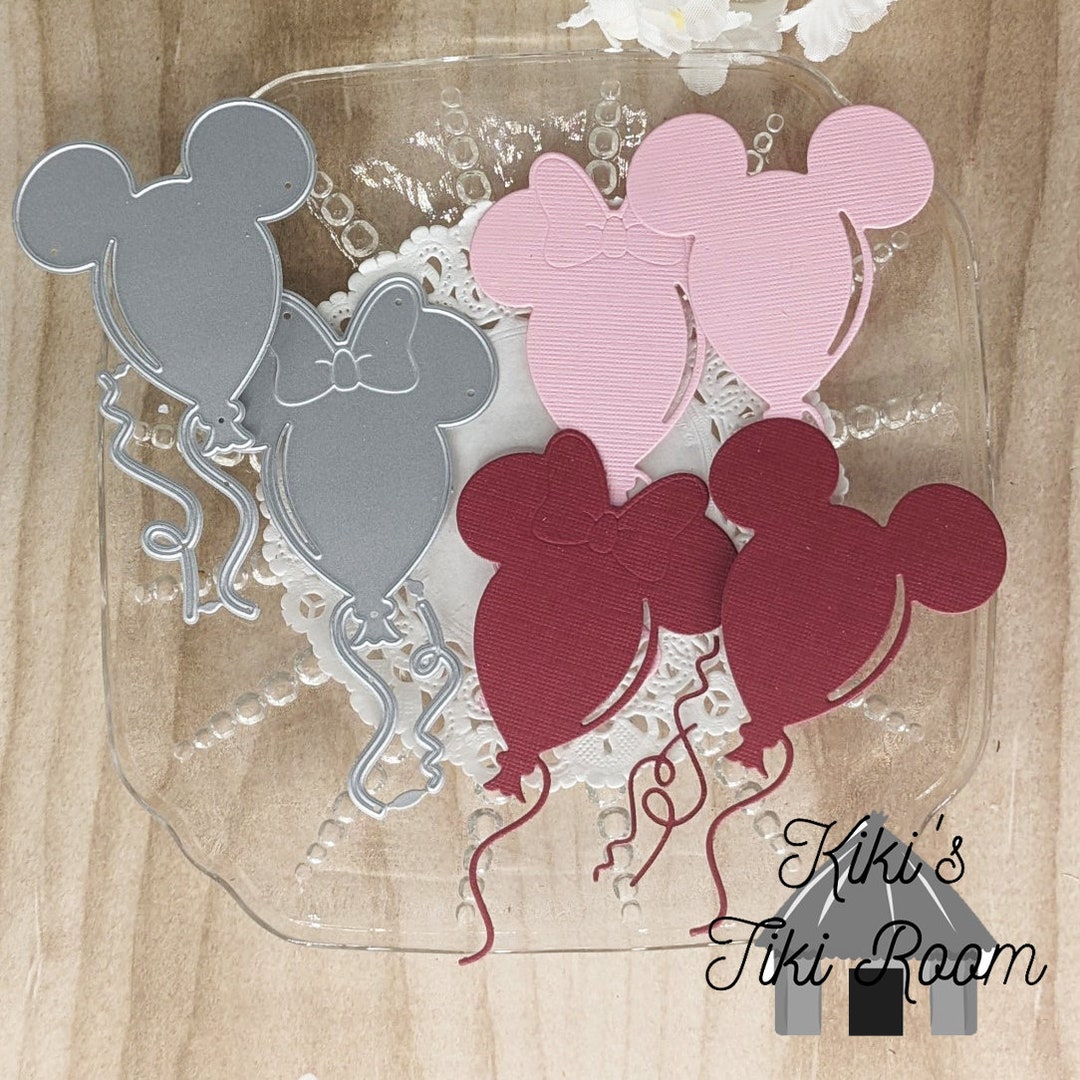 LARGE Mickey & Minnie Balloons Metal Cutting Die / for Scrapbooks ...