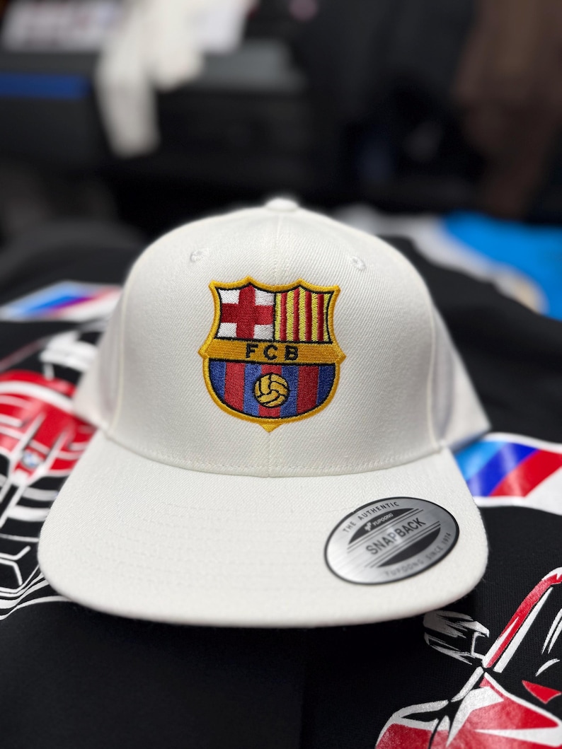 Fc Barcelona Logo Hat- Embroidered - Etsy