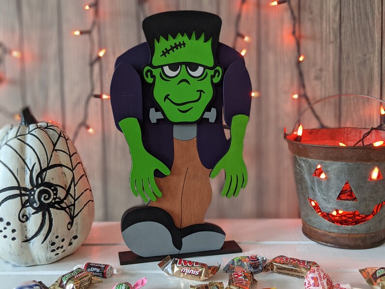 Poseable Frankenstein Decoration Halloween Laser Cut Digital File ...