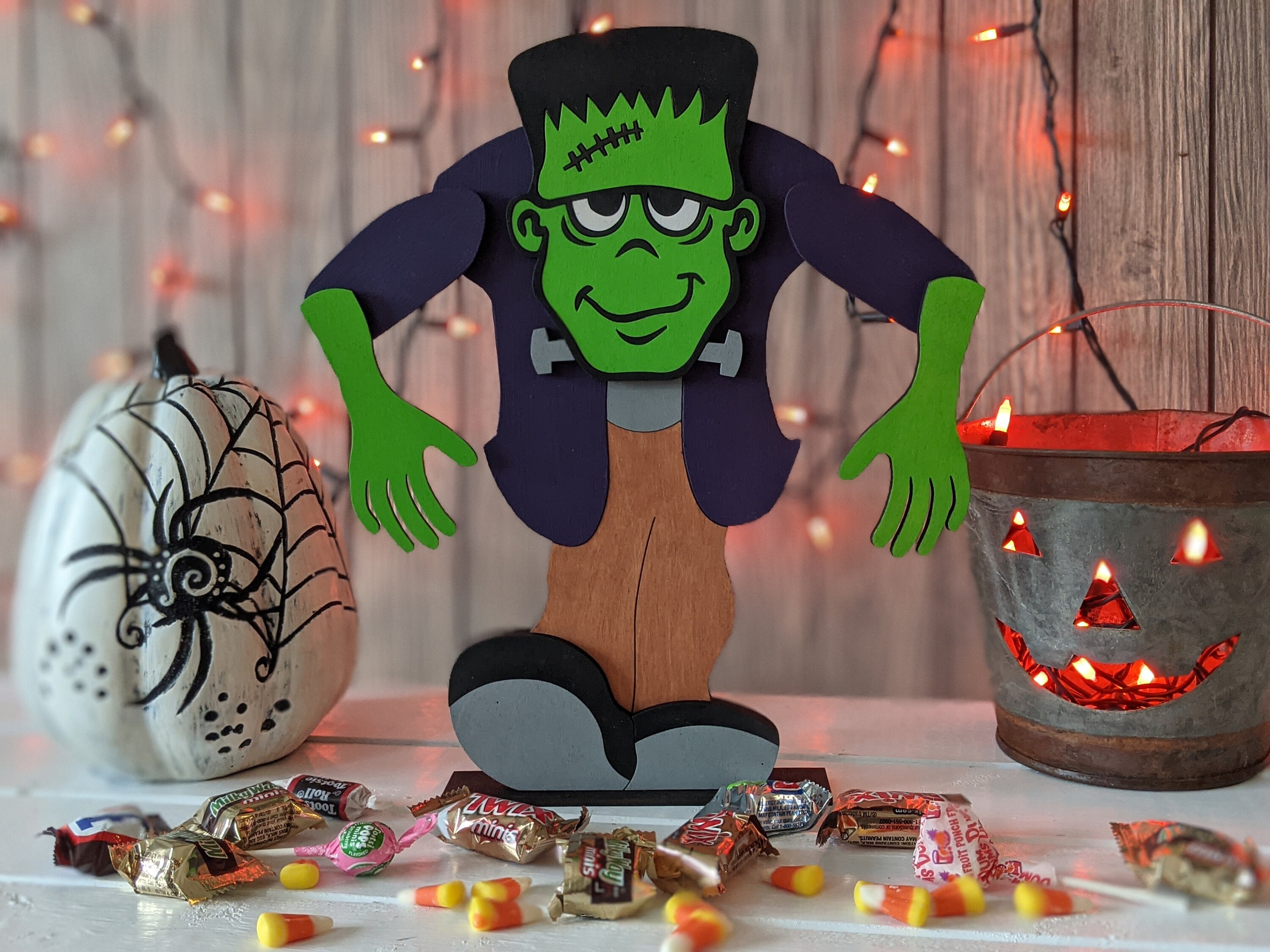 Poseable Frankenstein Decoration Halloween Laser Cut Digital File ...