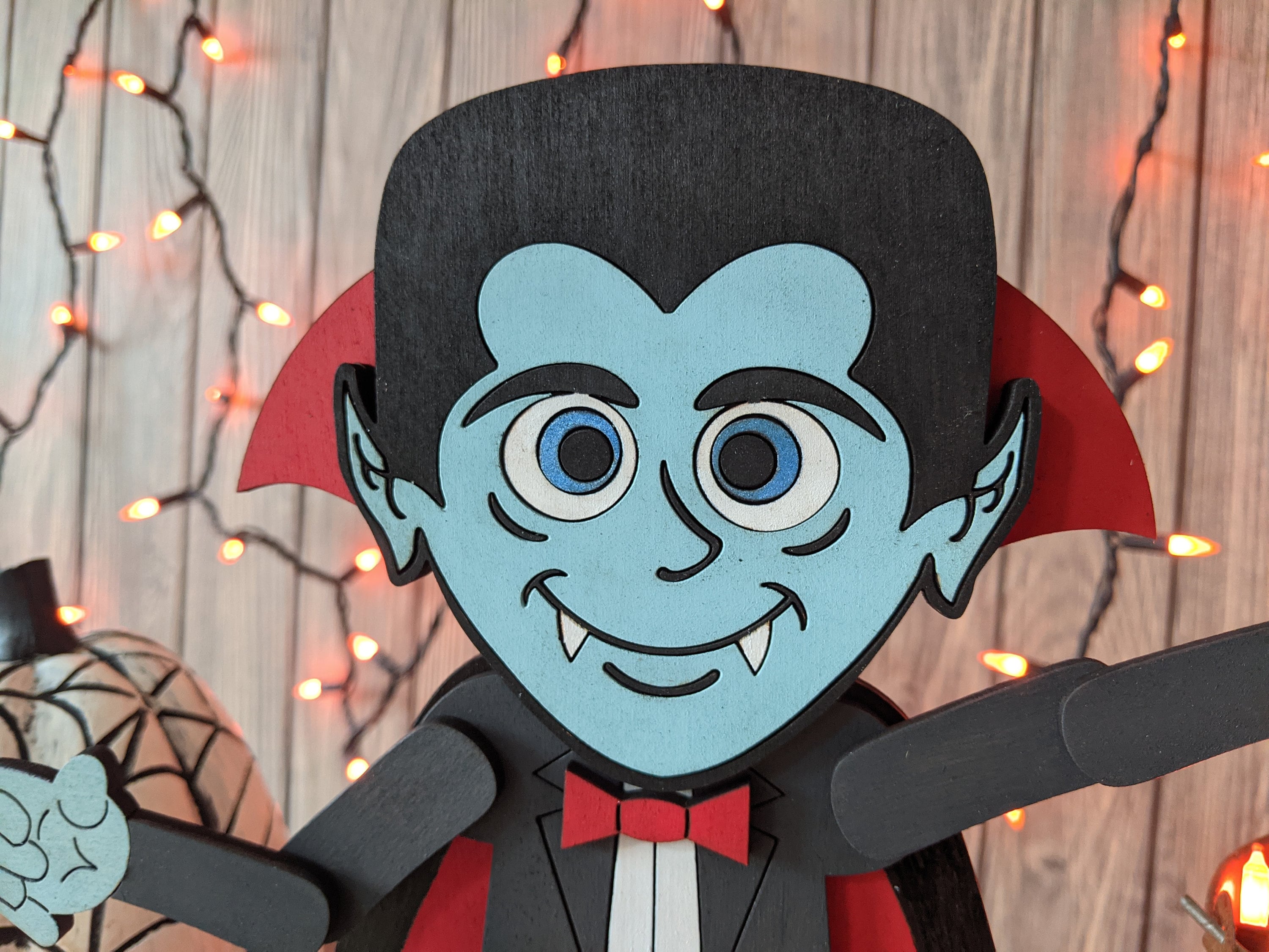 Poseable Dracula Decoration Halloween Laser Cut Digital File - Etsy