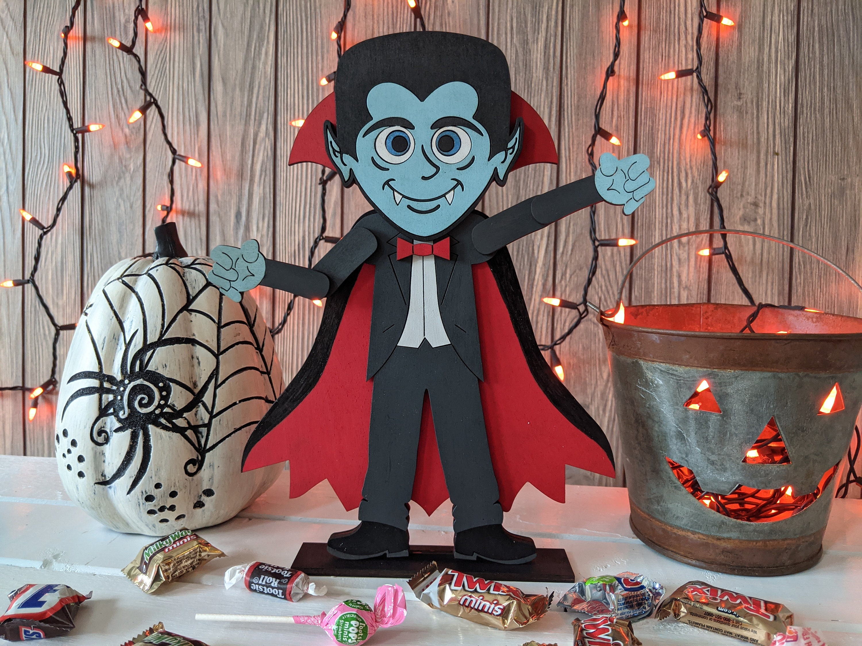 Poseable Dracula Decoration Halloween Laser Cut Digital File - Etsy