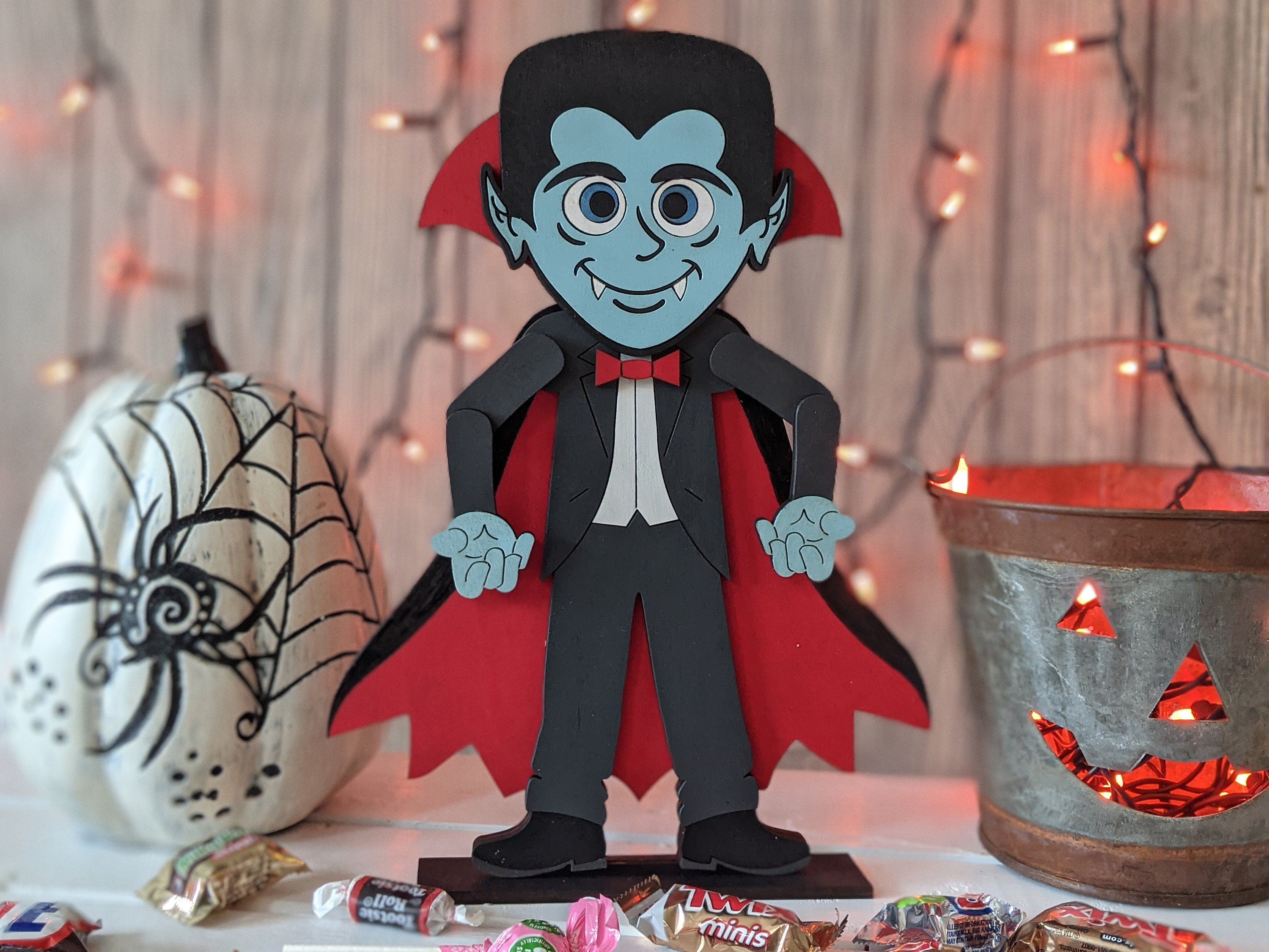 Poseable Dracula Decoration Halloween Laser Cut Digital File - Etsy