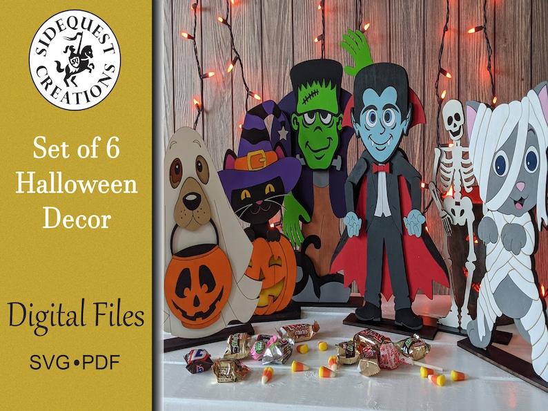 Dracula Frankenstein Skeleton Dog Cats Decoration Halloween - Etsy