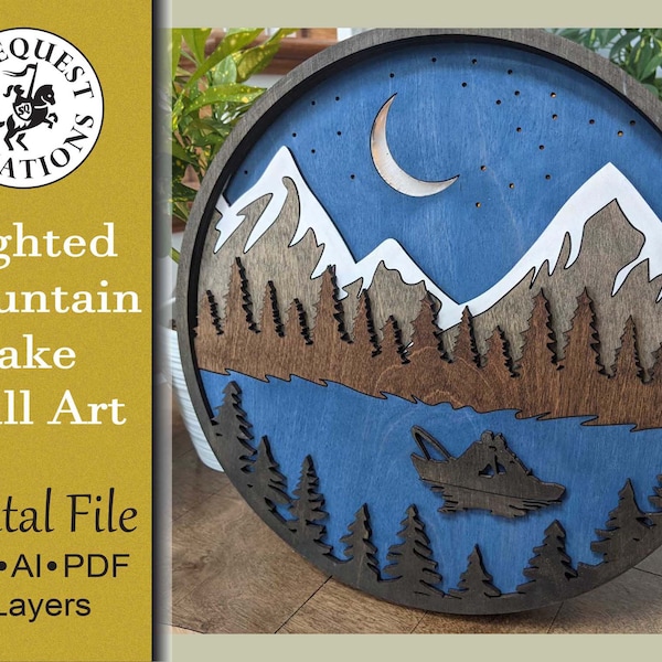 Laser Cut Lake Art - Etsy