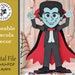 Poseable Dracula Frankenstein Skeleton Decoration Halloween Laser Cut ...
