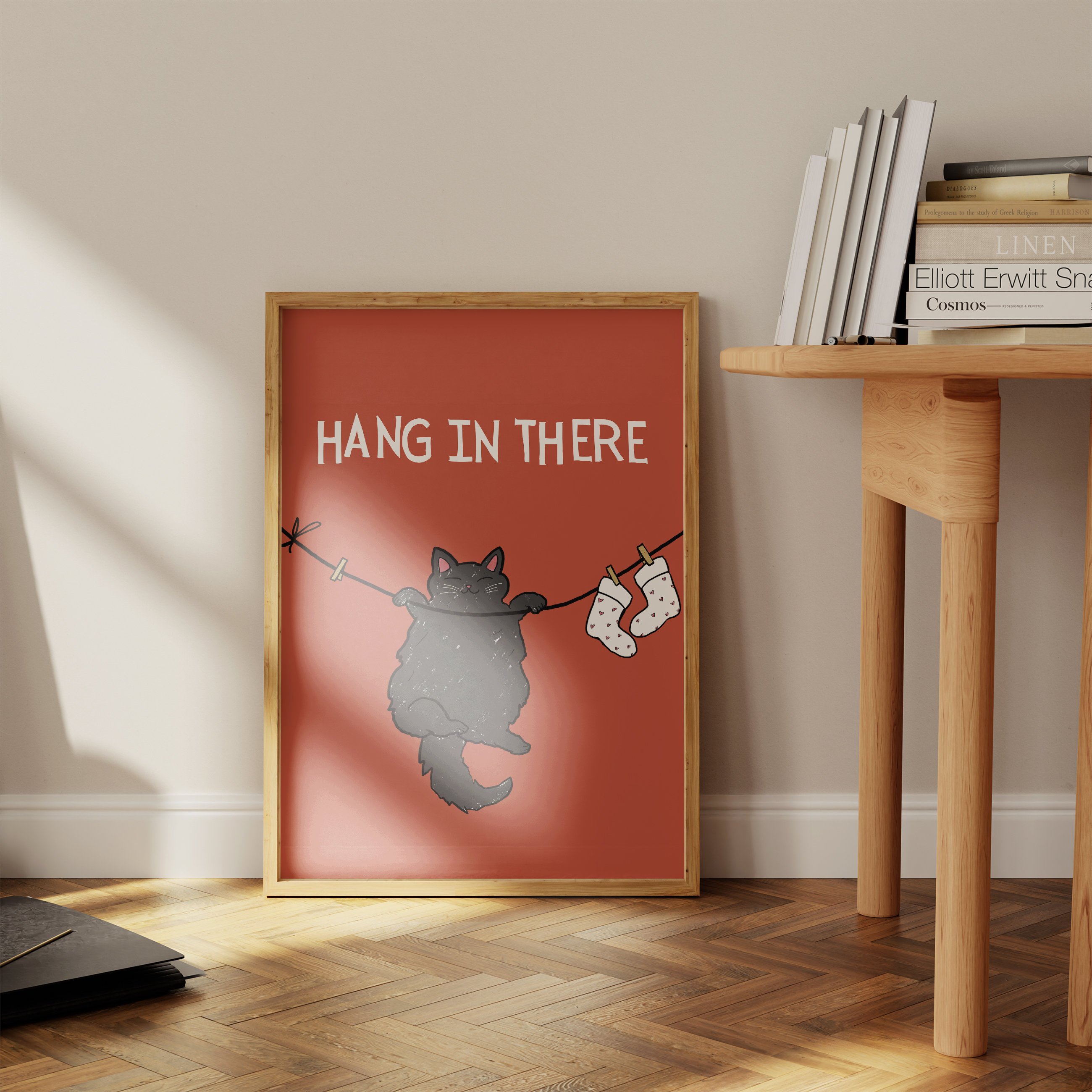 Hang in There Printable Cat Wall Art Cat Lover Poster Cute - Etsy