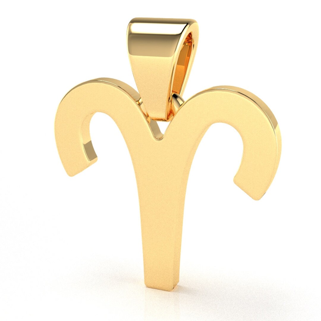 Aries Zodiac Sign Pendant 14k/10k Gold Pendant Aries Constellation ...