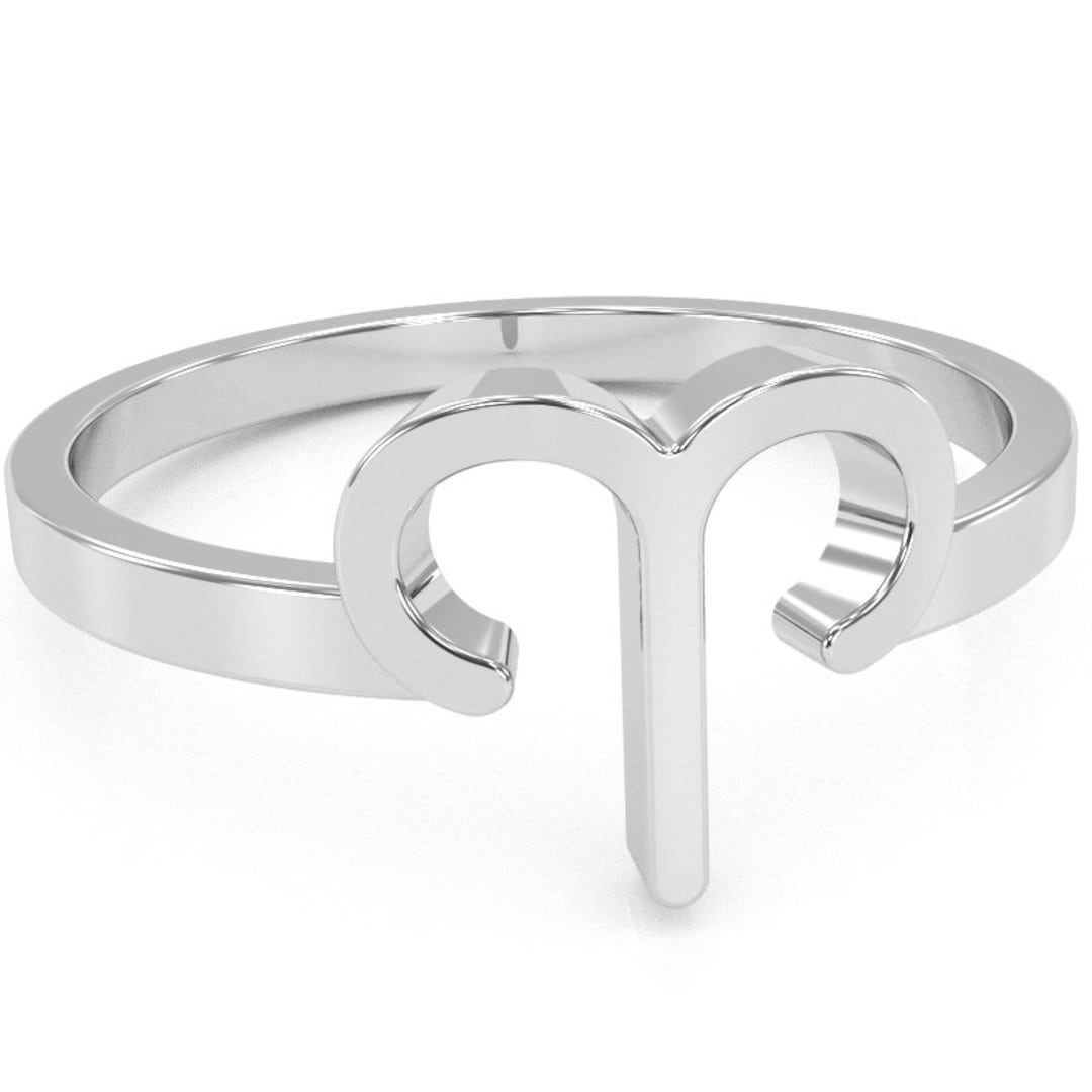 14k Aries Zodiac Sign Ring Aries Zodiac Sign Ring in 14k/10k Gold ...