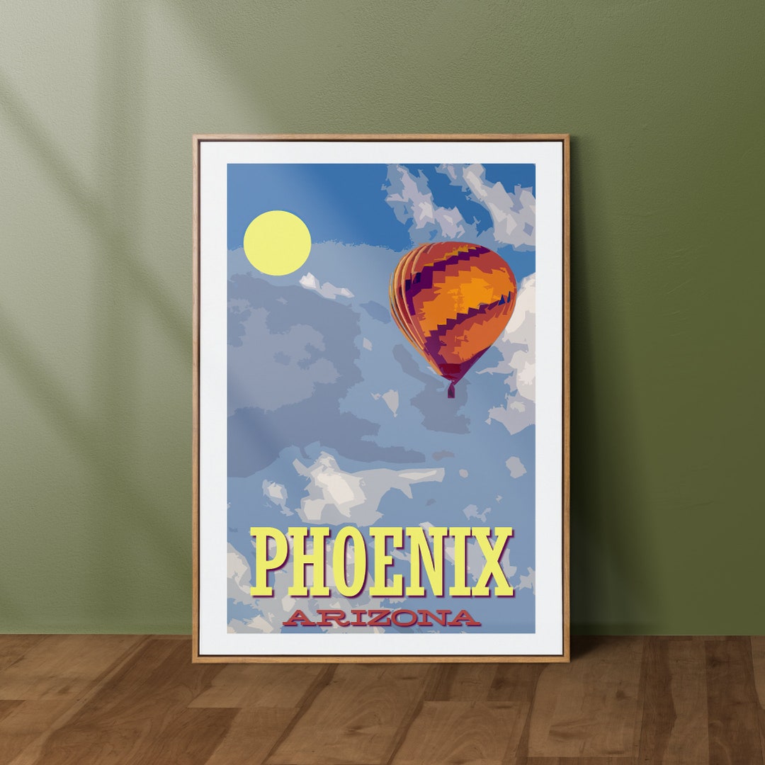 Vintage Phoenix Poster, Digital Print, Wall Decor, Southwest, Arizona ...