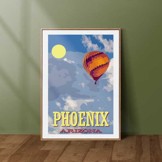 Vintage Phoenix Poster Digital Print Wall Decor Southwest - Etsy