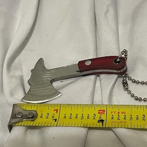 Tiny Pocket Knife Keychain With Damascus Print, Mini Pocket Knife - Etsy