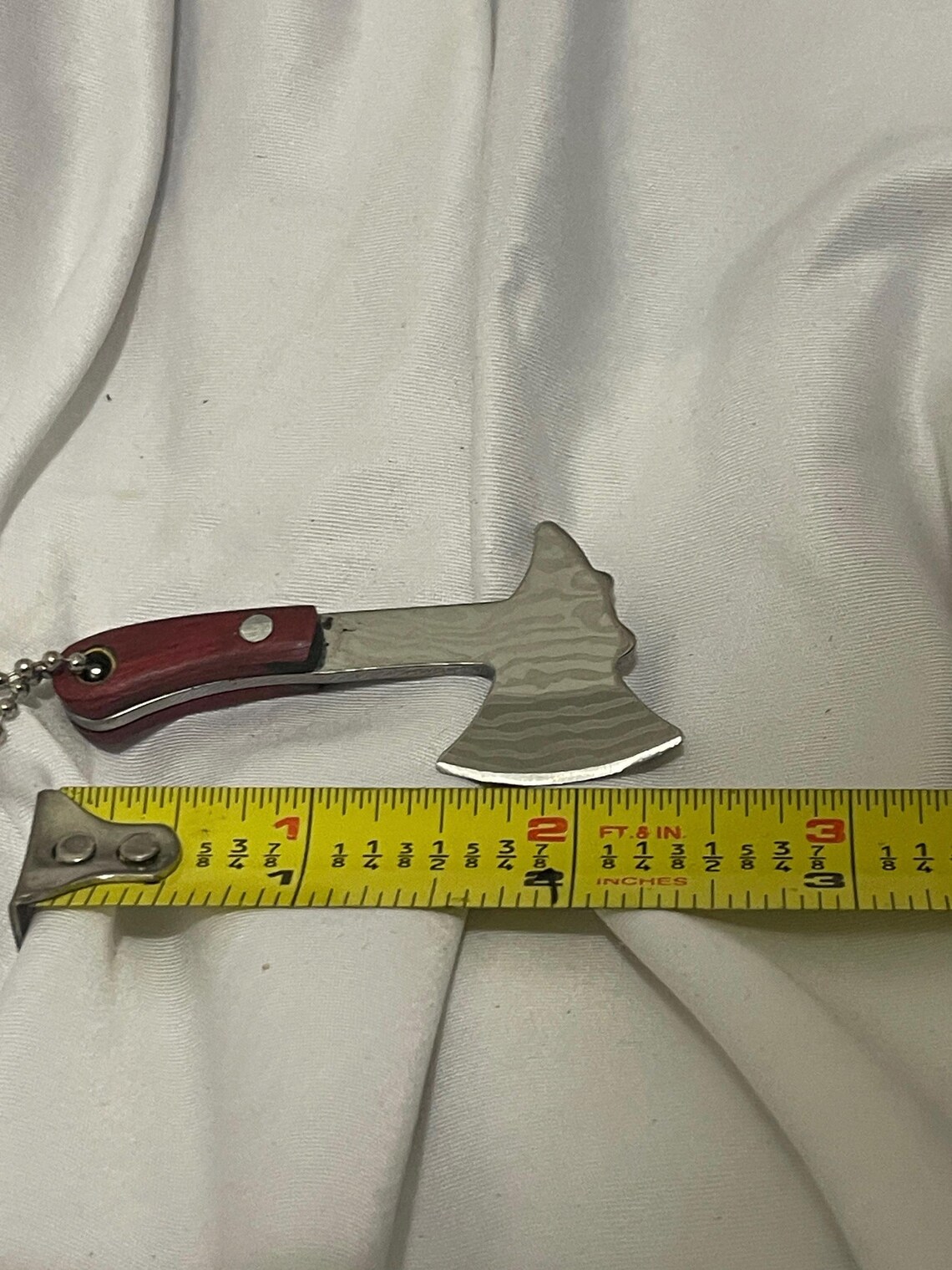 Tiny Pocket Knife Keychain With Damascus Print, Mini Pocket Knife - Etsy