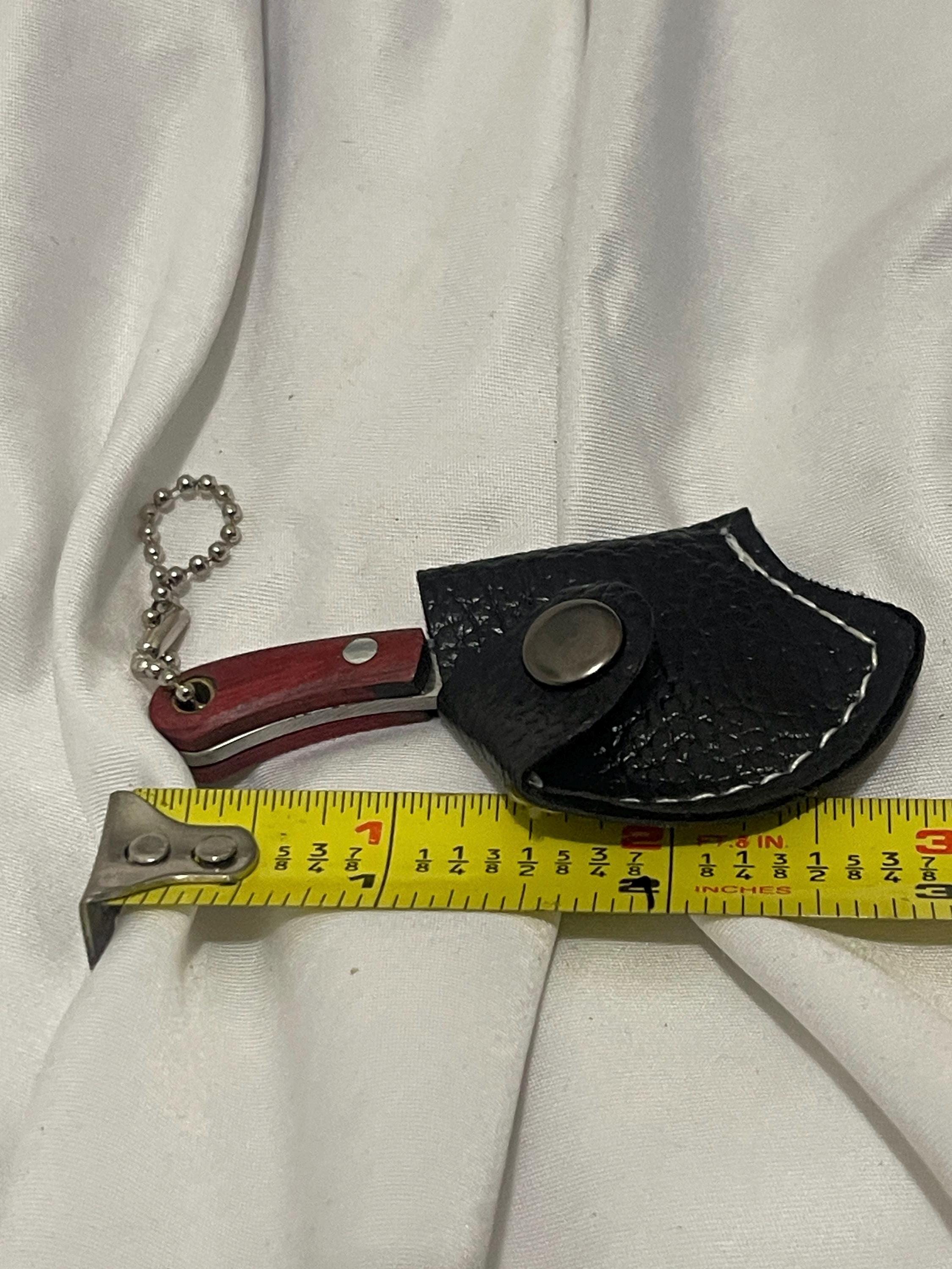Tiny Pocket Knife Keychain With Damascus Print, Mini Pocket Knife - Etsy